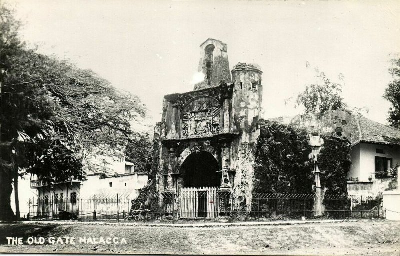 malay malaysia, MALACCA, Old Gate of A Famosa Portuguese Fort (1930s ...
