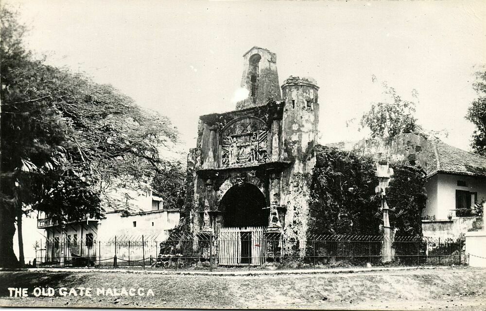 malay malaysia, MALACCA, Old Gate of A Famosa Portuguese Fort (1930s ...