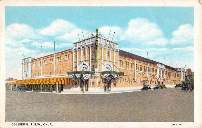 Tulsa Oklahoma Coliseum Street View Antique Postcard K91809 | United ...