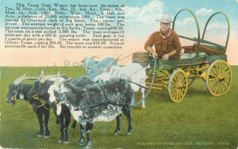 Big Sandy,Texas-Overland Jack,Legless Man-Goat Wagon-Eccentric Traveler ...