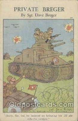 Private Breger Military By Sgt. Dave Breger Unused very light corner ...