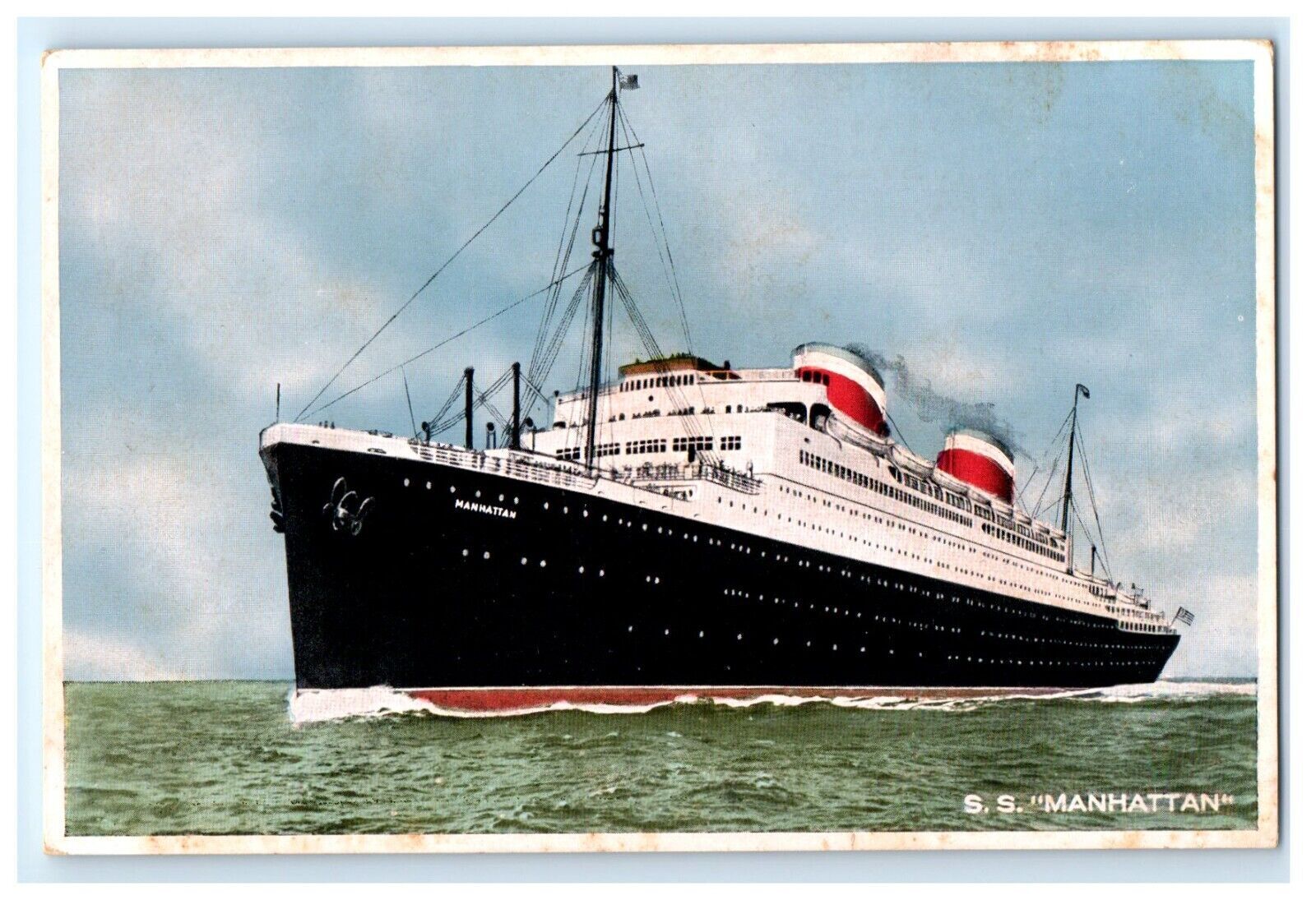 Ss Manhattan United States Lines Ship Steamer Postcard (FR12) | United ...