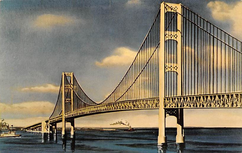 Longest Suspension Bridge In World Mackinac Bridge, Michigan MI ...