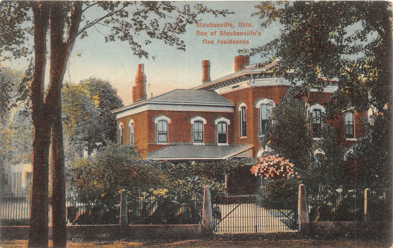 H1/ Steubenville Ohio Postcard c1910 Fine Residence Mansion Homes 35 ...