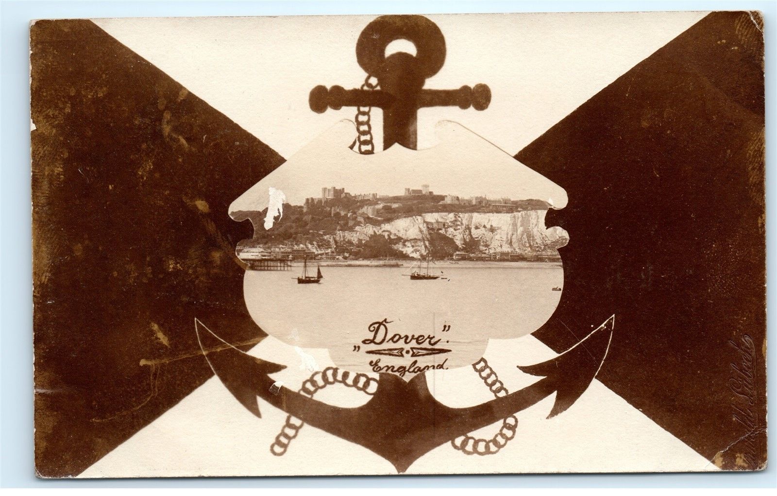 *Dover England UK Anchor Ships Boats Vintage Postcard C85 | Europe ...