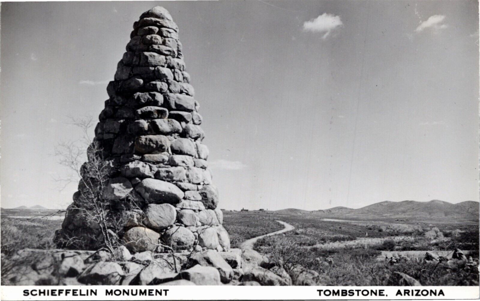 RPPC Postcard AZ Cochise County Tombstone Ed Schieffelin Monument 1950s ...