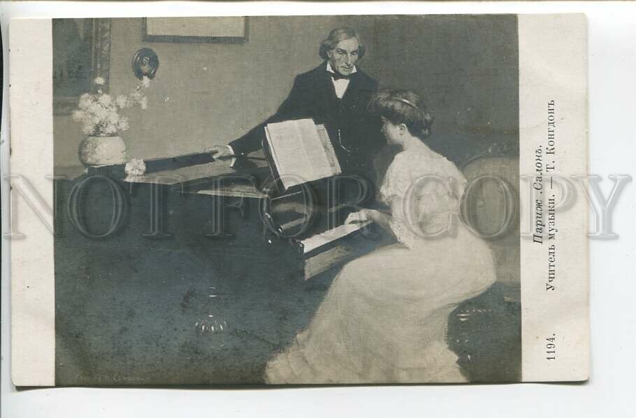 461609 Thomas CONGDON Teacher of Music Grand Piano BELLE Vintage SALON ...