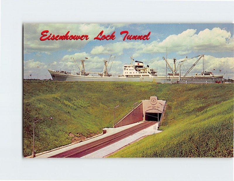 Postcard Eisenhower Lock Tunnel, Massena, New York | United States ...