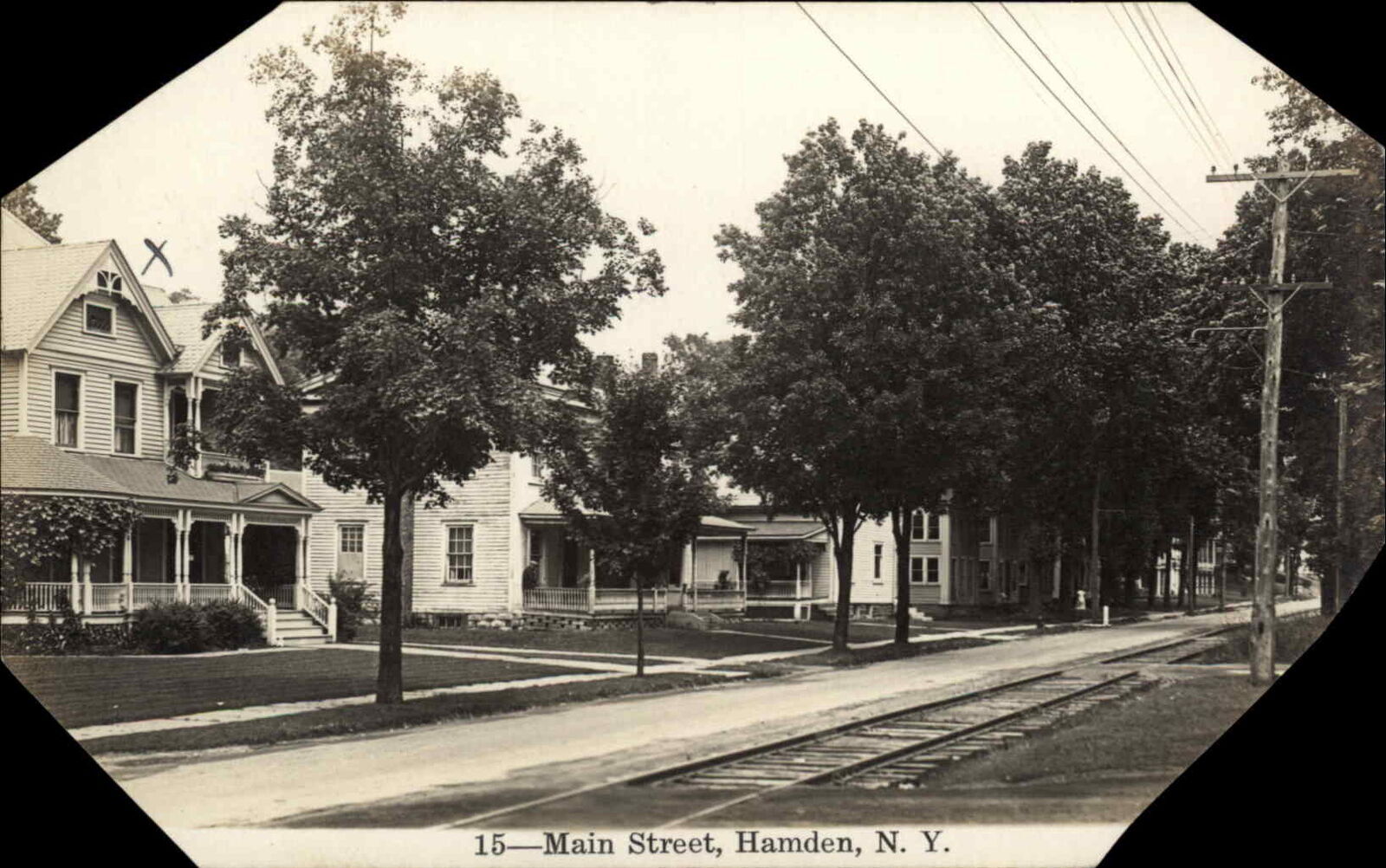 Hamden New York NY Main St. #15 TRIMMED CORNERS c1910 Real Photo ...
