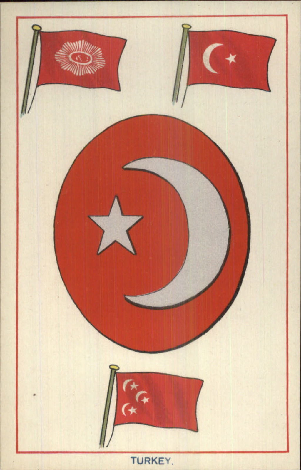 Turquía heráldico Crest EFA E.F.A. serie Escudo de Armas c1910 Postal ...
