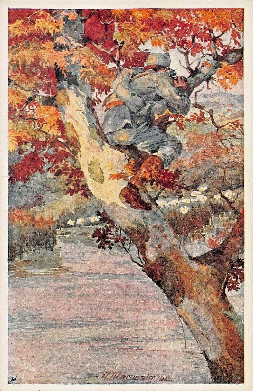 Observation Soldier in Tree With Binnoculars-Offizielle Karte -Ww1 ...