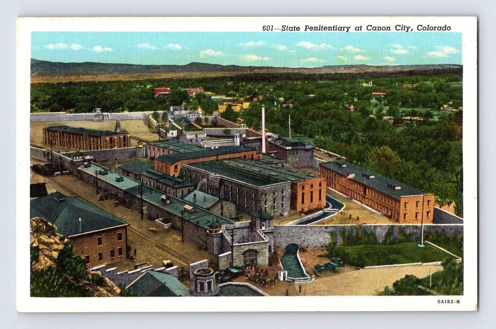 Postcard Colorado Canon City CO Penitentiary Prison Jail 1940s Unposted ...