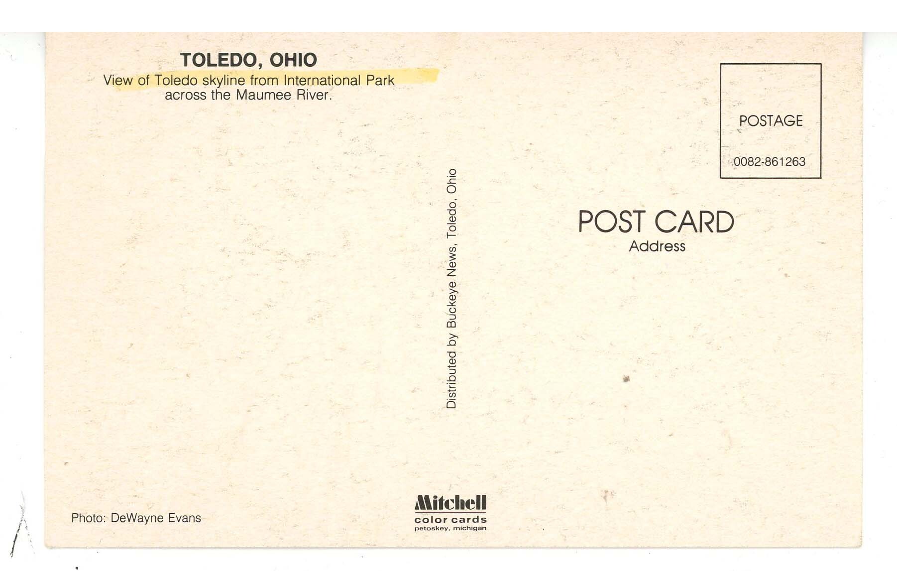 OH - Toledo. Skyline Across Maumee River from International Park ...