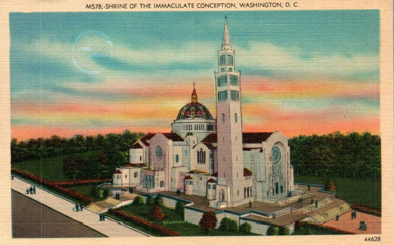 Vintage Postcard-Shrine of Immaculate Conception-Washington DC-Catholic ...