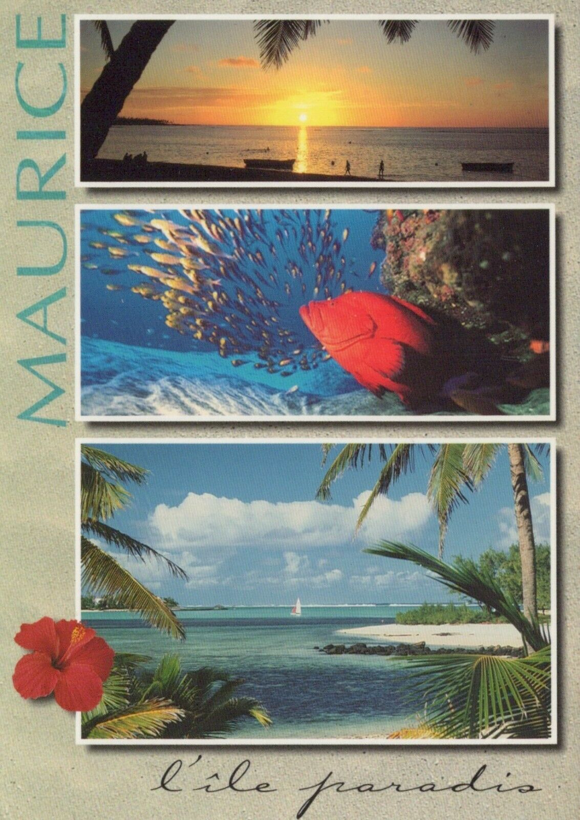 Mauritius Postcard - L'ile Paradis - Views of Mauritius RRR452 | Africa ...