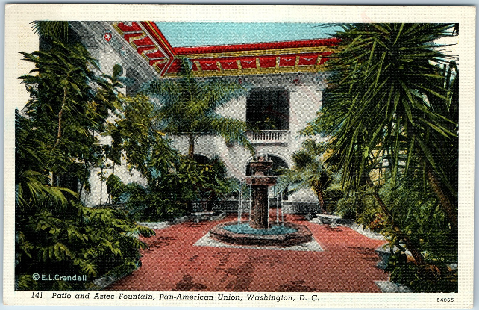 1921 Washington DC Aztec Art Architecture Pan American Union Crandall ...