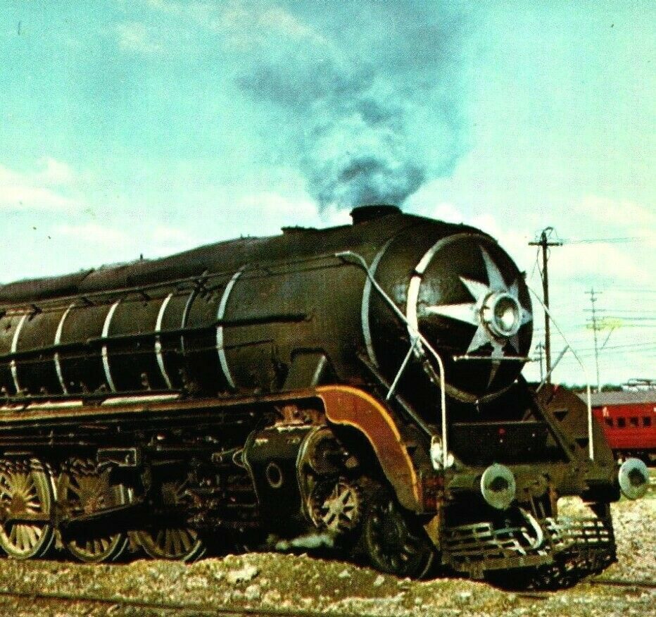 India Class WP "Pacific" Steam Locomotive Chrome Postcard Mary Jayne ...