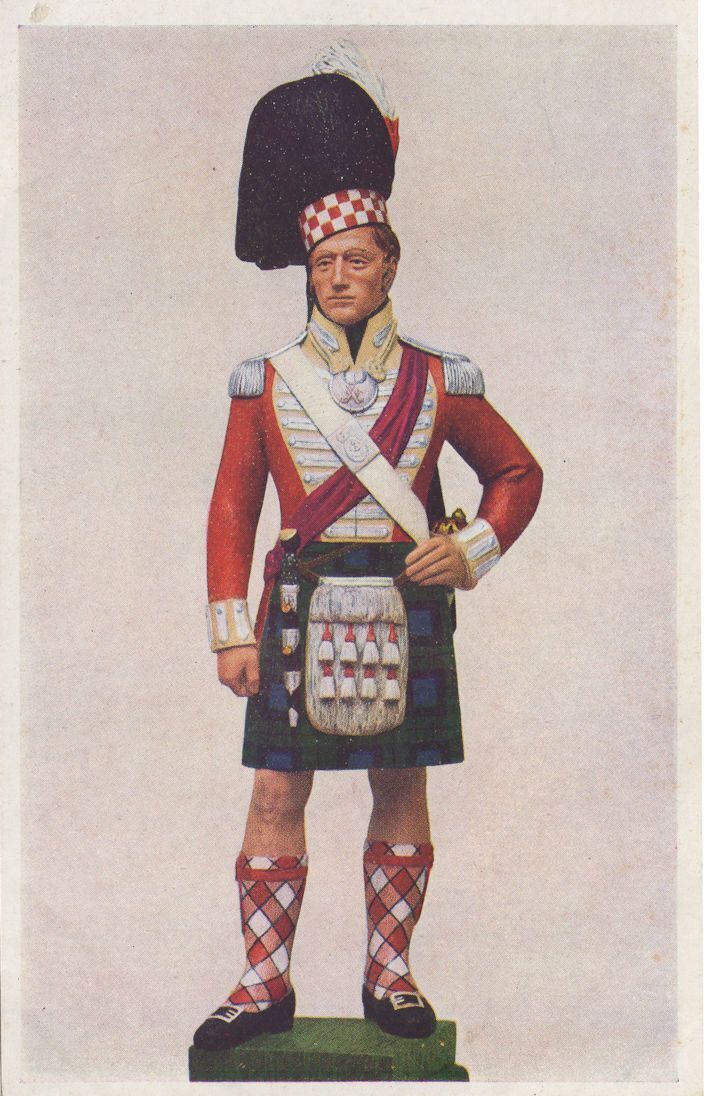 Argyll & Sutherland Highlanders Officer 93rd Regt 1822 Postcard ...