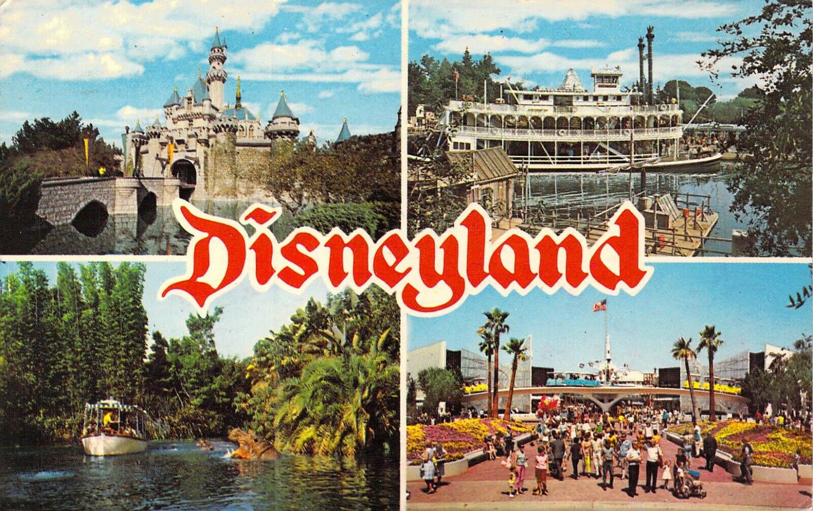 Disneyland, 1968, Message, Multiview, Magic Kingdom, Old Postcard ...