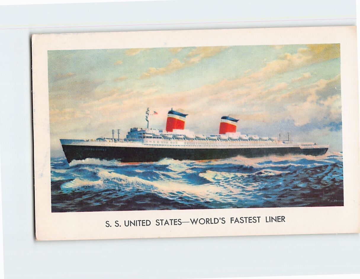 Postcard SS United States World's Fastest Liner | United States - Other ...