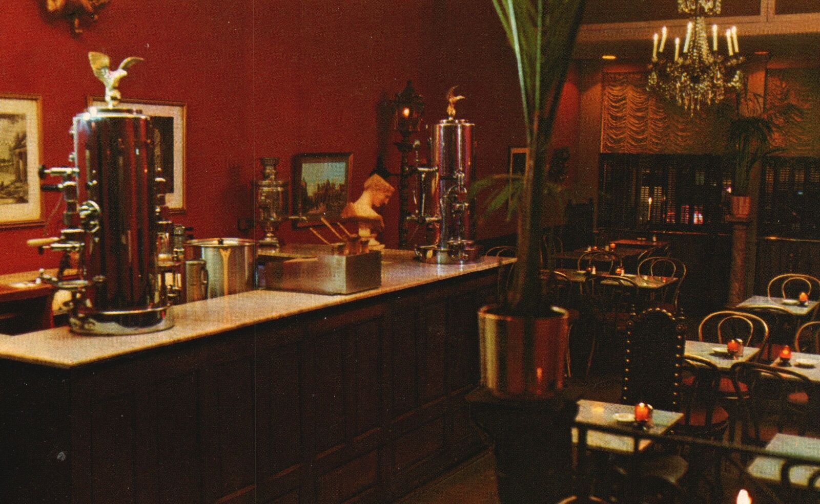 Vintage Postcard Bellini Famous Coffee House Caffe Espresso Pastries ...