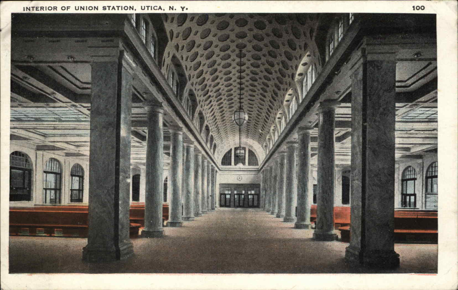 Utica New York NY Union Station Train Depot Interior c1920s-30s ...