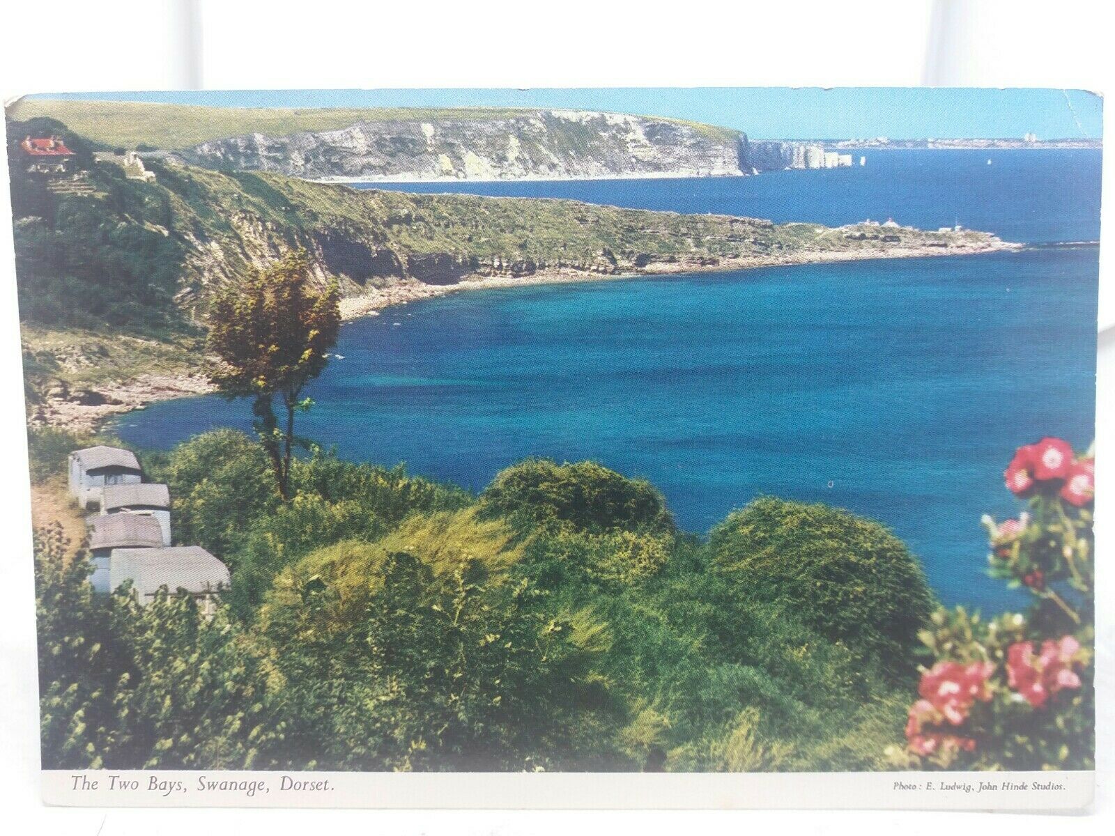Vintage Postcard Caravans on Campsite at The Two Bays Swanage Dorset ...