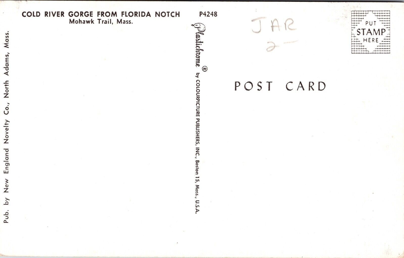 Cold River Gorge From Florida Notch Mohawk Trail Massachusetts MA ...