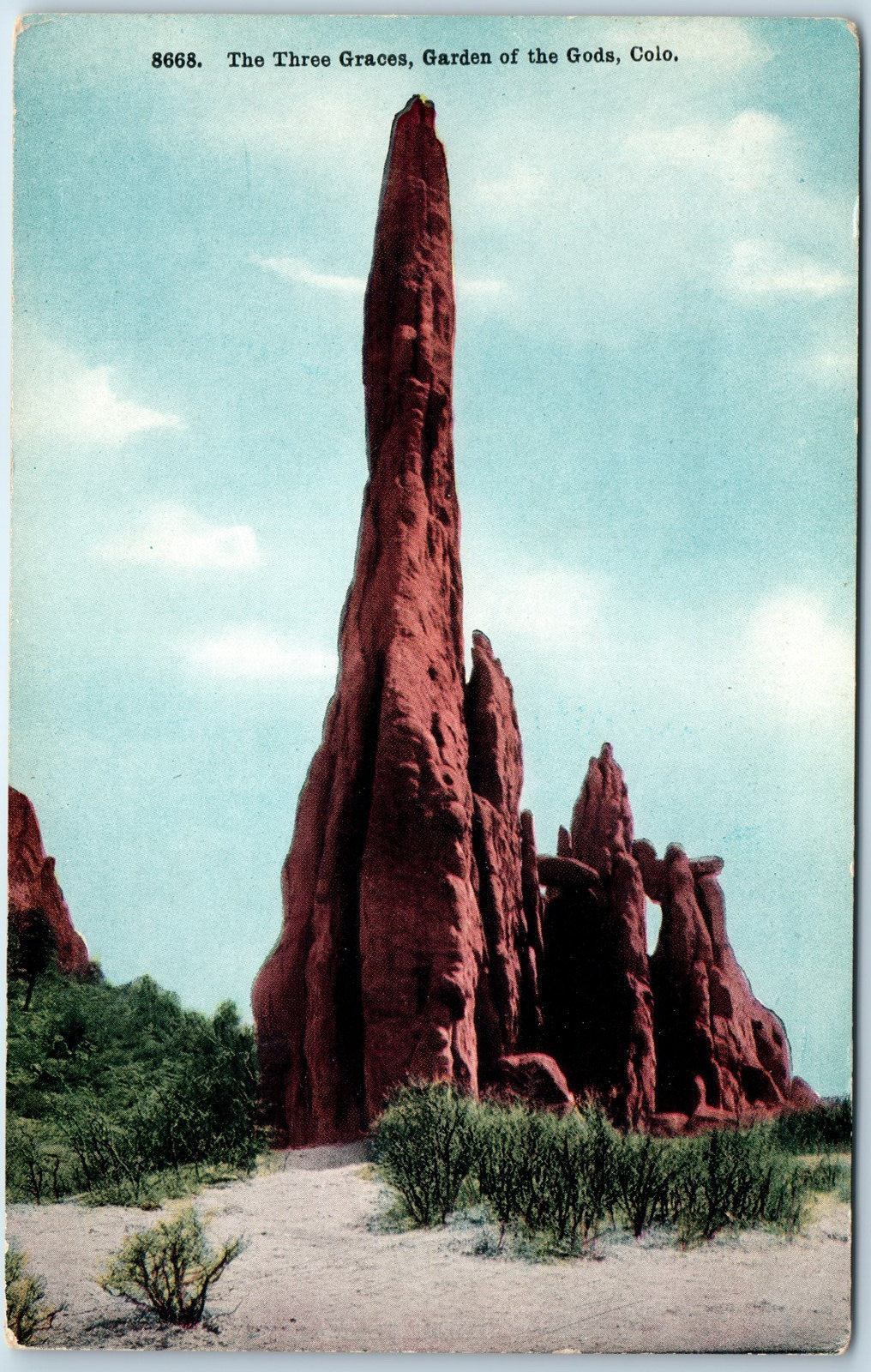 c1910s Colorado Springs, CO Three Graces Garden Gods Rock Formation PC ...