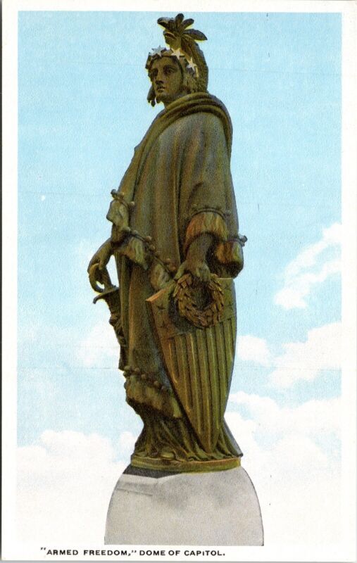 Armed Freedom Dome Capitol Wb Bronze Crawford National Museum Postcard ...
