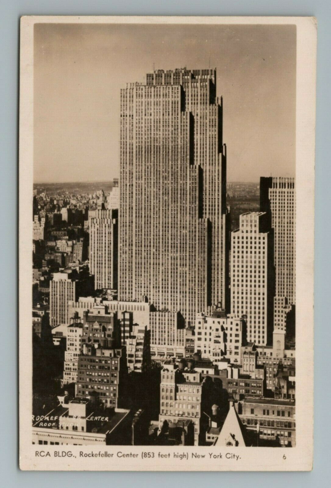 RCA Building Rockefeller Center New York City Real Photo RPPC Vintage ...