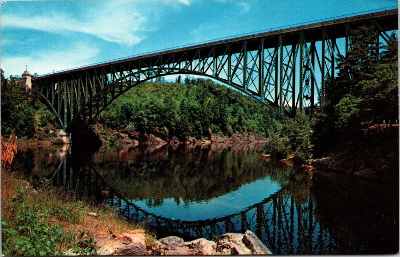 French King Bridge Mohawk Trail Massachusetts Scenic Landscape Chrome ...