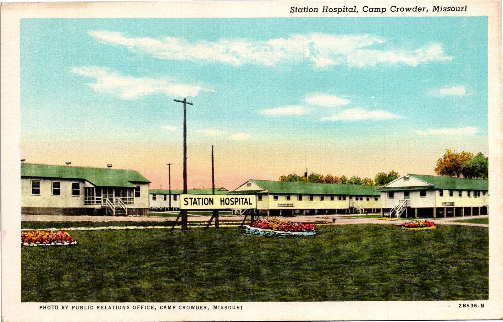Postcard MO Camp Crowder Station Hospital World War II Military 1940s ...