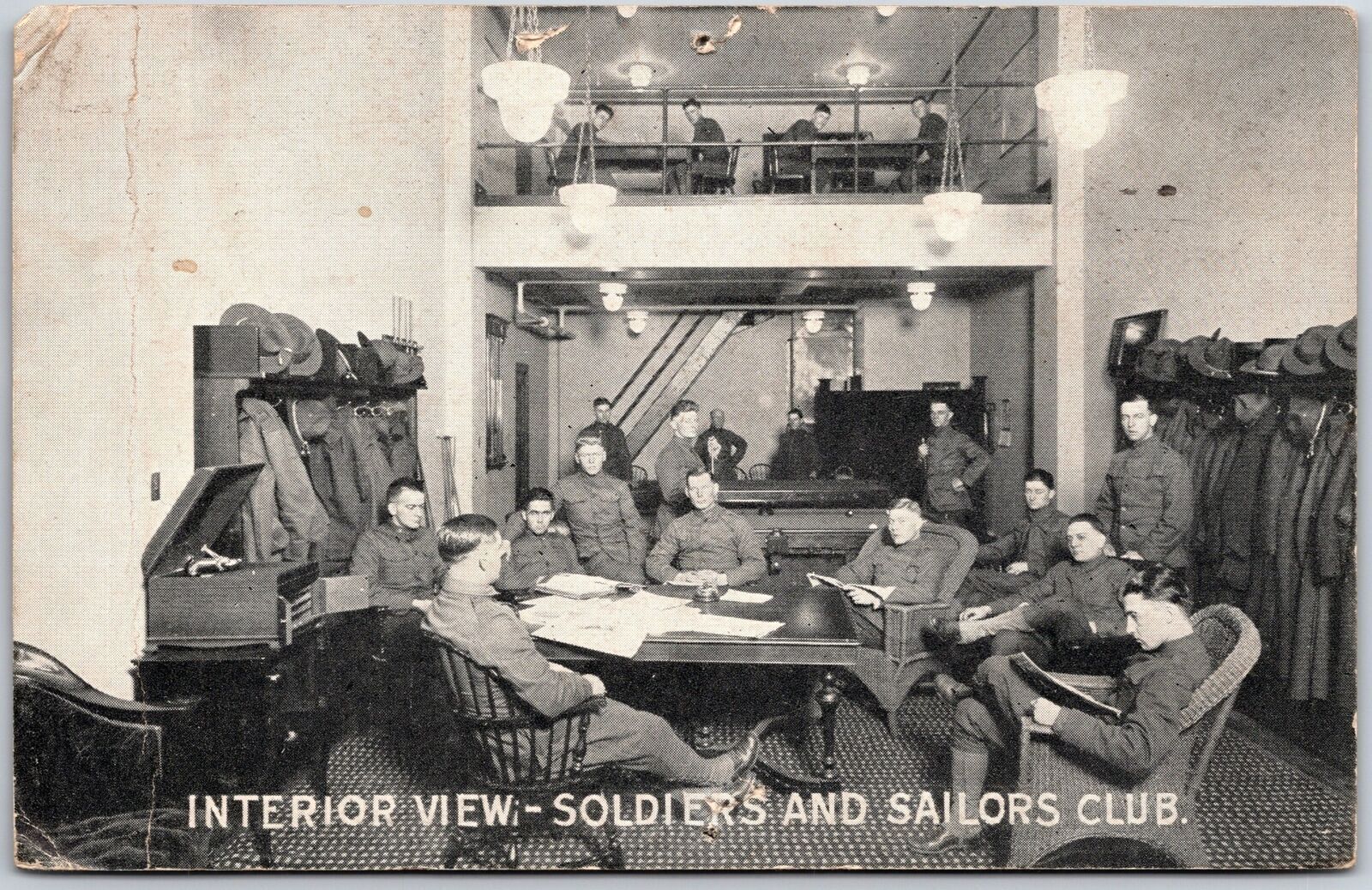 1918 Interior View Soldiers And Sailors Club St. Louis Missouri Posted ...