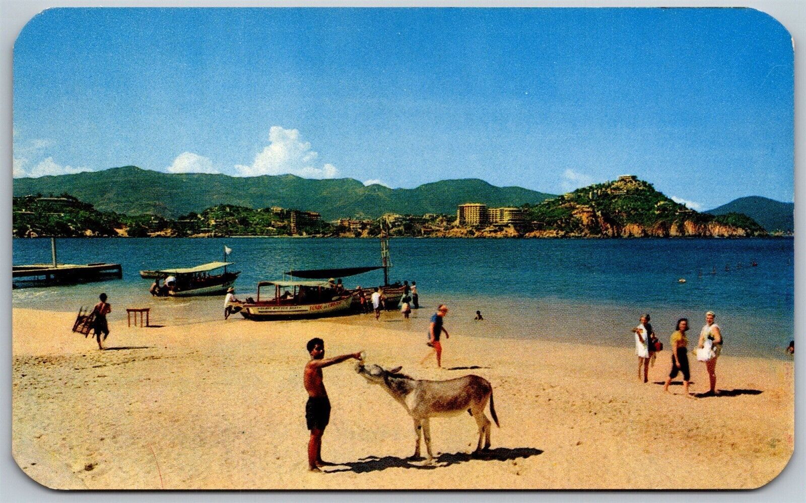 Vtg Playa De La Roqueta Beach Acapulco GRO Guerrero Mexico Postcard ...