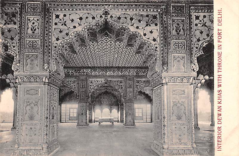 Interior Dewan Khas with Throne Fort Delhi India Unused | Asia & Middle ...