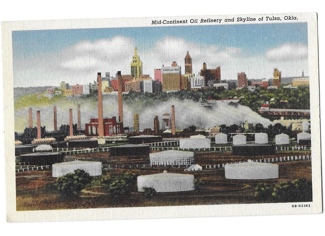 Mid-Continent Oil Refinery and Skyline Tulsa Oklahoma | United States ...