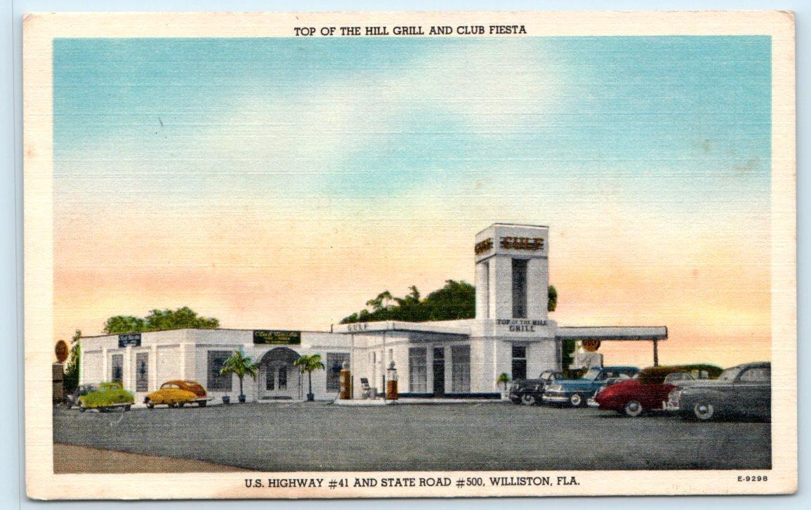 WILLISTON, Florida FL ~Roadside TOP of the HILL GRILL Club Fiesta 1950s ...