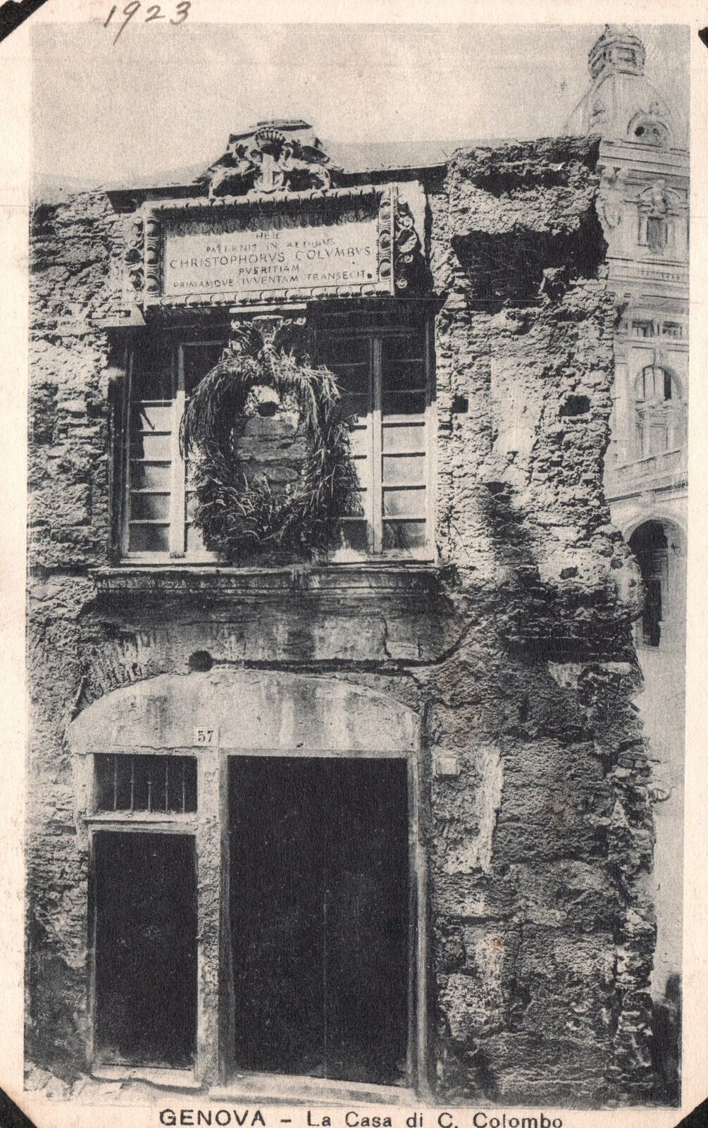 Vintage Postcard Genova La Casa Di C. Colombo Museum in Genoa Italy ...