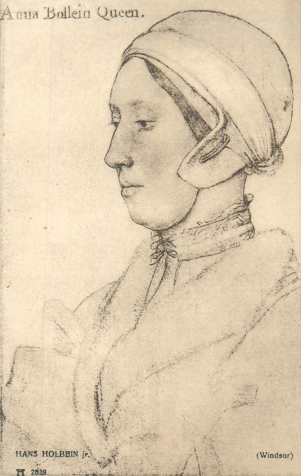 Anna Bollein Queen by Hans Holbein vintage fine art postcard | Other ...
