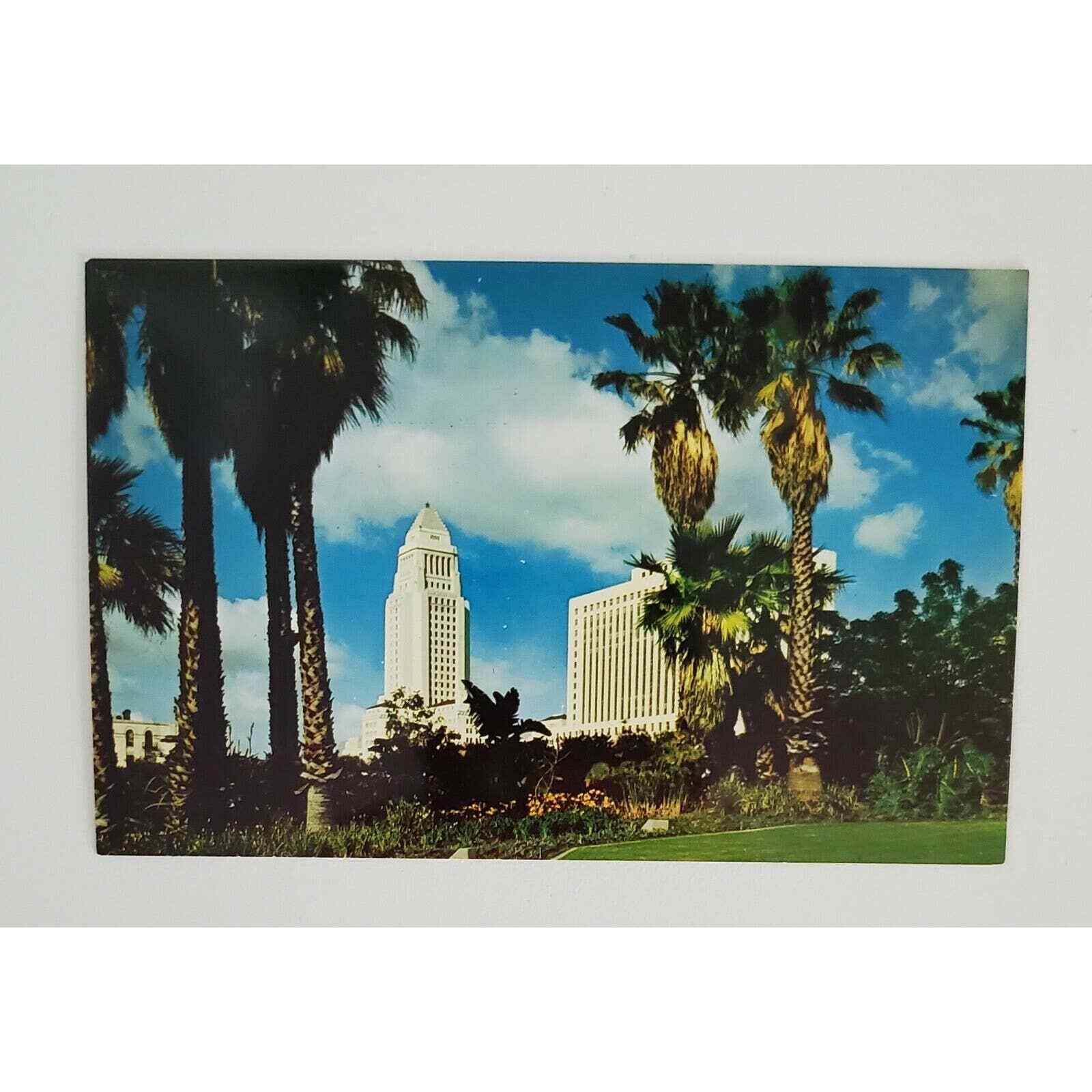 Civic Center City Hall Federal Building Los Angeles CA Postcard ...