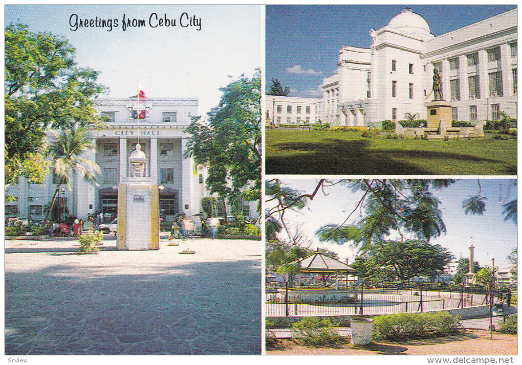 CEBU CITY, Philippines; City Hall, Cebu Capitol, Fuente Osmena, 50-70s ...