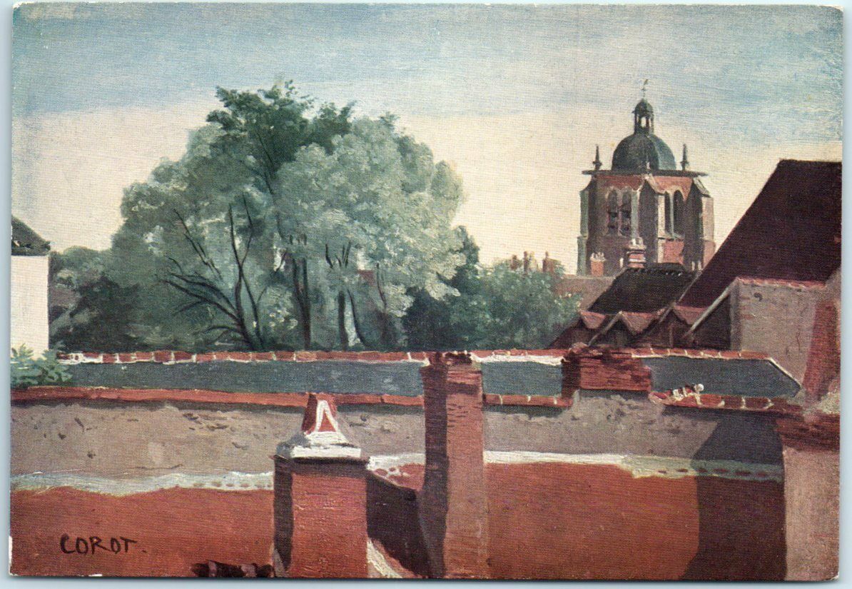 M-38073 Jean-Baptiste-Camille Corot View of Saint Paterne in Orleans ...