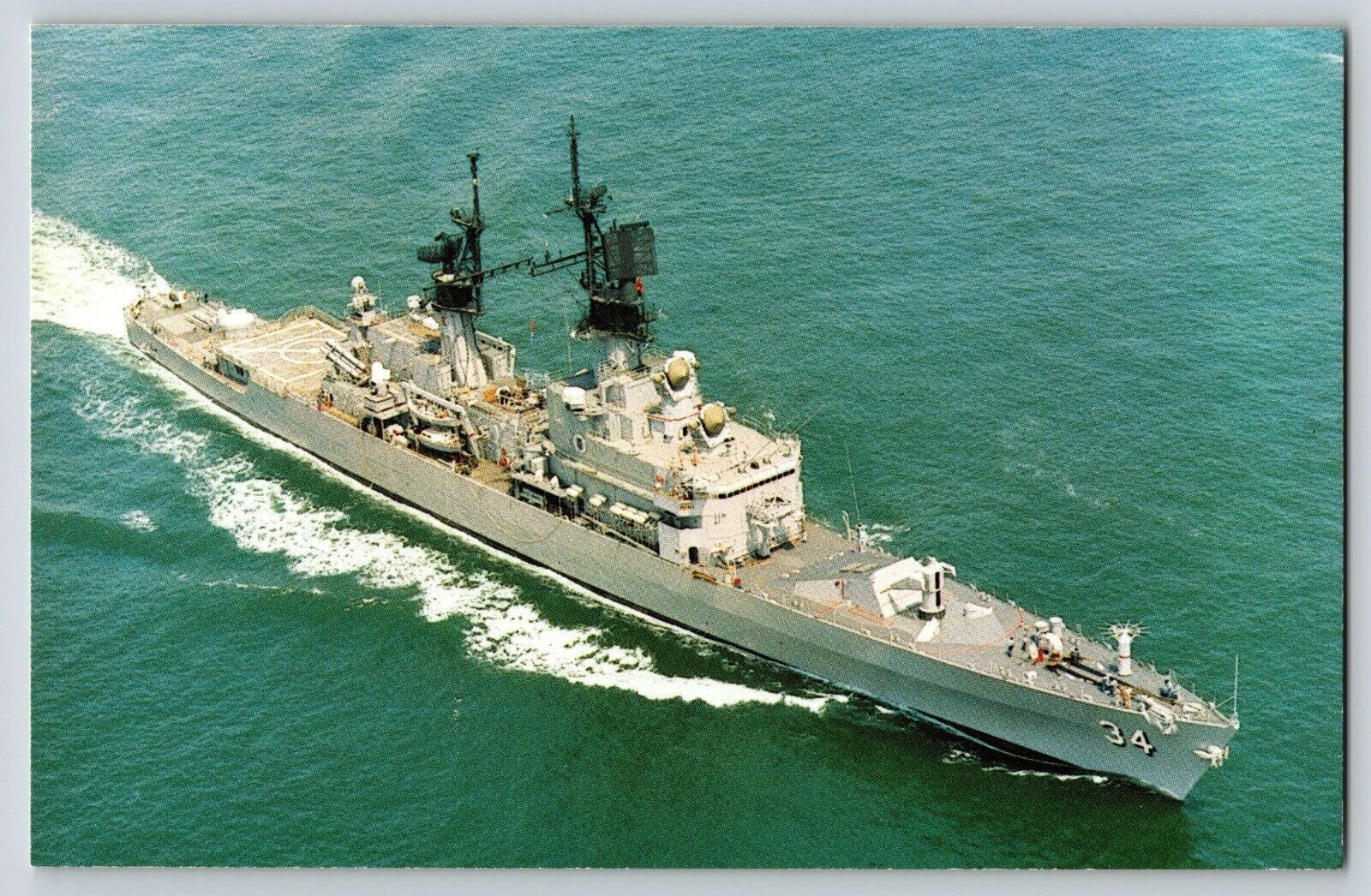Postcard US Navy Ship - USS Biddle - CG-34 - Guided Missile Cruiser ...