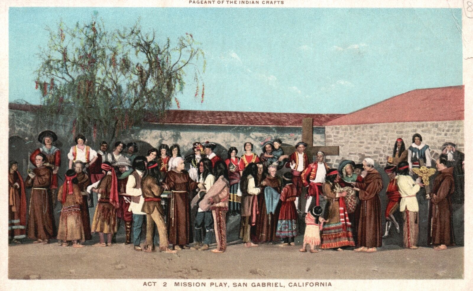 Vintage Postcard 1920's Pageant Of The Indian Crafts Mission Play San ...