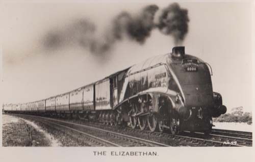 The Elizabethan Train At Retford Nottingham Antique Railway Real Photo ...