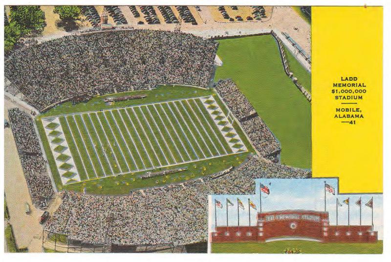 MOBILE ALABAMA LADD MEMORIAL STADIUM VINTAGE POSTCARD AKA LADD-PEEPLES ...