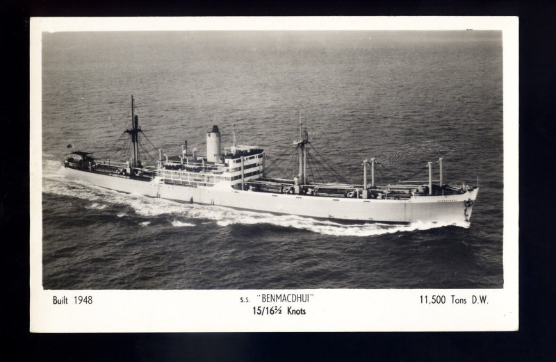 ca0716 - Ben Line Cargo Ship - Benmacdhui - built 1948 - plainback ...