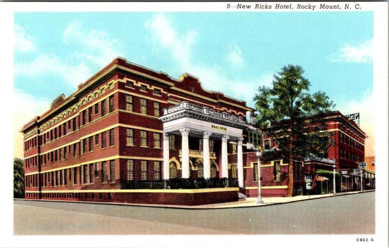 Rocky Mount, NC North Carolina NEW RICKS HOTEL Nash~Edgecombe Counties ...