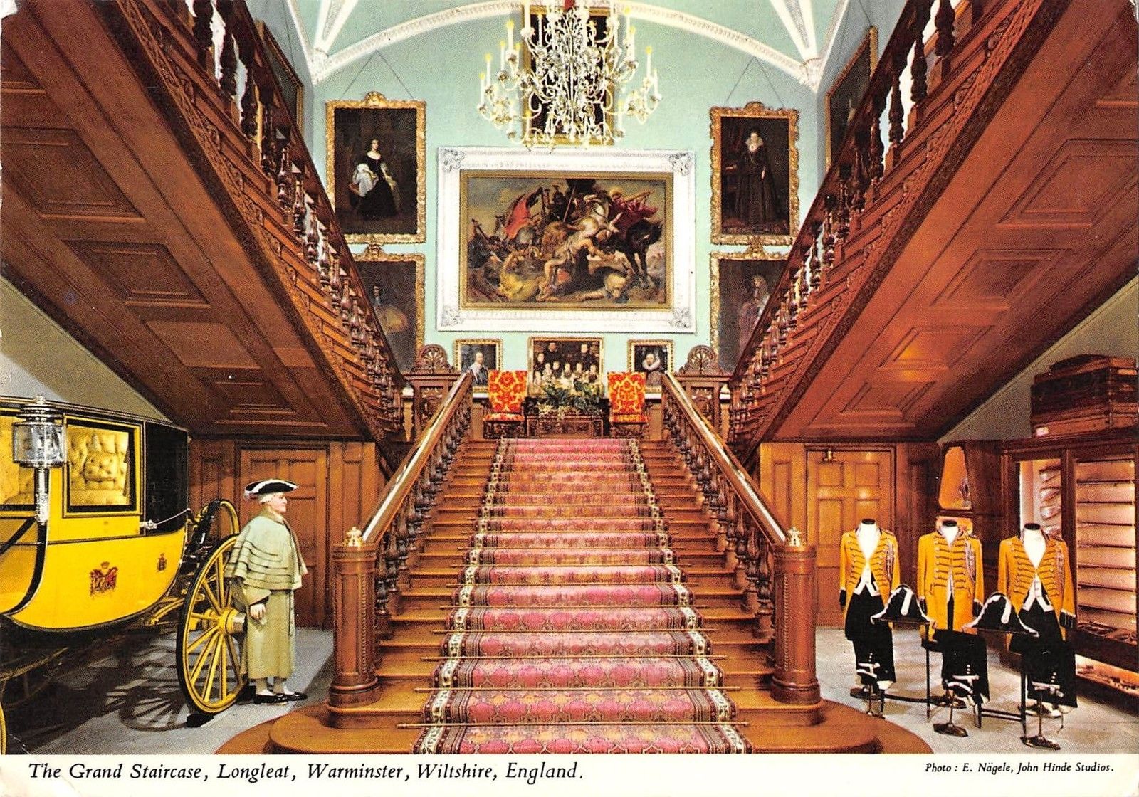 BR91395 the grand staircase longleat warminster wiltshire postcard uk ...
